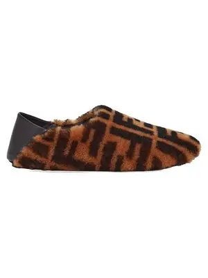 Fendi Shearling Ff Slippers