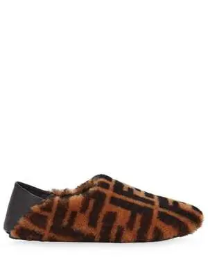 Fendi Shearling Ff Slippers
