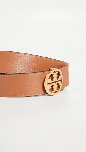 Tory Burch Miller Reversible Belt - Black/new Cuoio/gold