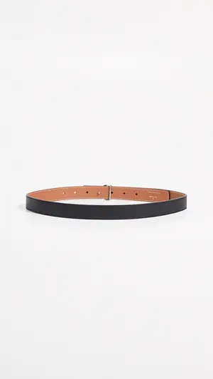 Tory Burch Miller Reversible Belt - Black/silver