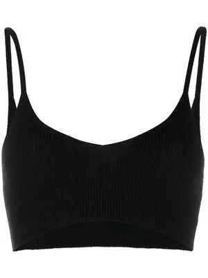 Cashmere In Love Alessi Knitted Cashmere Bralette - Black