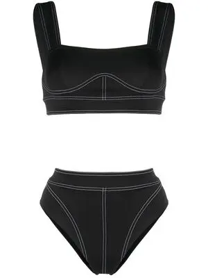 NOIRE SWIMWEAR Bralette Two-piece Bikini - Black