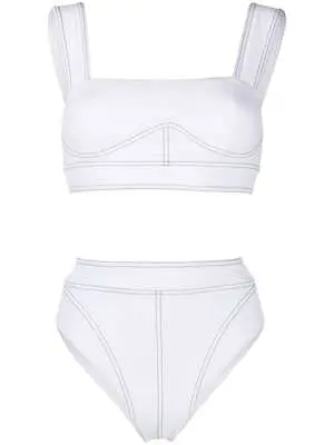 NOIRE SWIMWEAR Bralette Two-Piece Bikini White