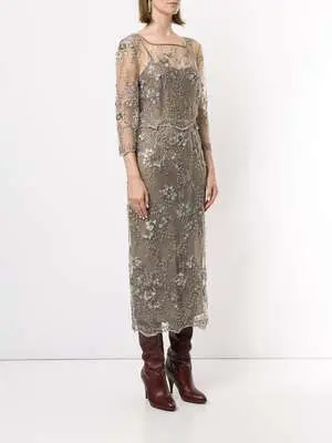 Antonio Marras Embroidered Cocktail Dress