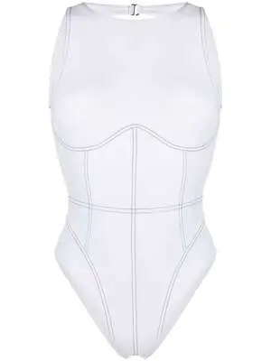NOIRE SWIMWEAR Open-back One-piece Swimsuit - White