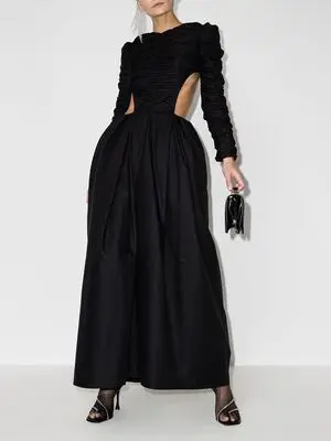 Khaite Rosaline Embellished Open-back Dress