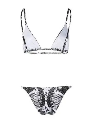 NOIRE SWIMWEAR Snake Print Bikini - Black