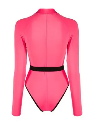 NOIRE SWIMWEAR Long-sleeve One-piece Swimsuit - Pink