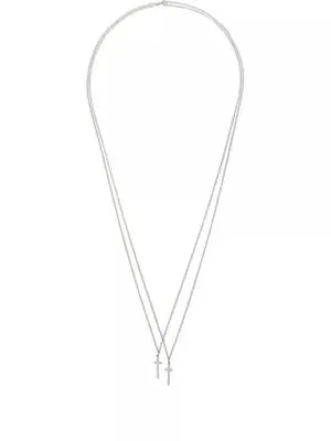 Dsquared2 Double Cross Necklace - Metallic