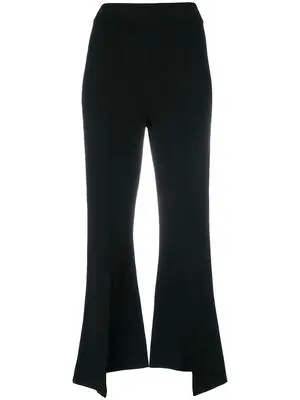Stella McCartney Cropped Asymmetric Trousers - Black