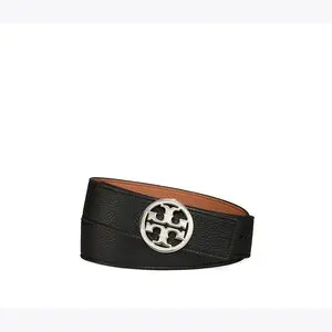 Tory Burch Tory Burch 1 1/2" Reversible Belt Black/new Cuoio/silver