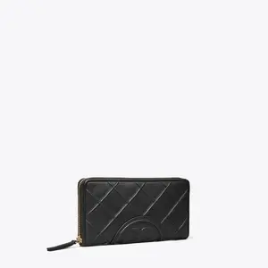 Tory Burch Fleming Soft Zip Continental Wallet - Black