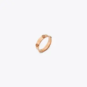 Tory Burch Icon Pavé Ring Rose Gold