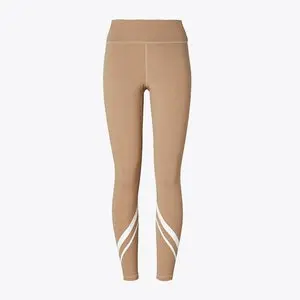 Tory Burch - Tory Burch High-Rise Compression Mélange Side-Pocket Chevron Legging