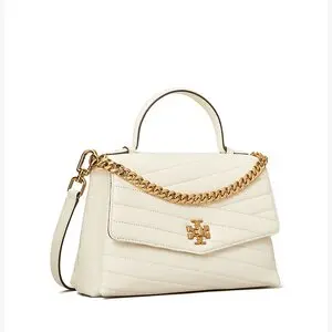 Tory Burch Tory Burch Kira Chevron Top-Handle Satchel White