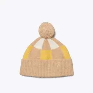 Tory Burch Tory Burch Knit Check Hat Multi