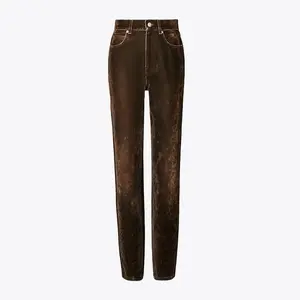 Tory Burch Straight-leg Jean - Dark Brown