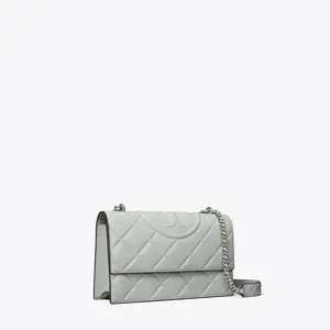 Tory Burch Small Fleming Shoulder Bag - Gray