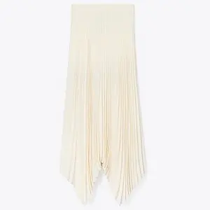 Tory Burch Tory Burch Sunburst Pleated Skirt New Ivory
