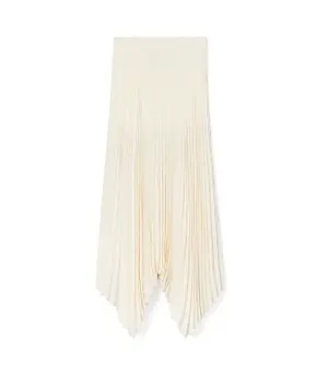 Tory Burch Tory Burch Sunburst Pleated Skirt White
