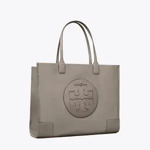 Tory Burch Ella Tote Bag Gray Heron