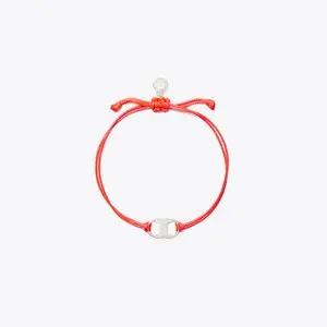 Tory Burch Embrace Ambition Bracelet Light Silver/sublime Red