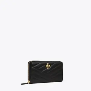 Tory Burch Kira Chevron Zip Continental Wallet - Black