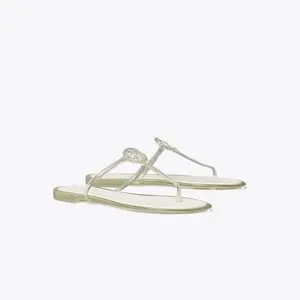 Tory Burch Mini Miller Jelly Sandal - Clear/silver