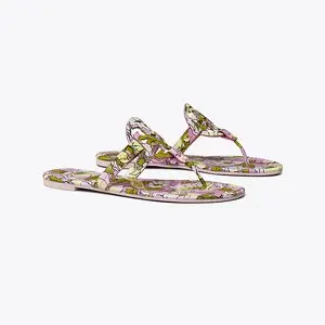 Tory Burch Miller Printed Patent Sandal Bold Flowers Combo