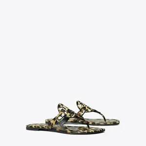 Tory Burch Tory Burch Miller Printed Patent Sandals Natural Leopard
