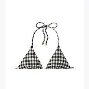 Tory Burch Tory Burch String Bikini Top Black / New Ivory Gingham