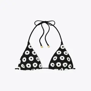 Tory Burch Tory Burch String Bikini Top Black Mod Flower