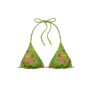 Tory Burch Tory Burch String Bikini Top Folk Art Print