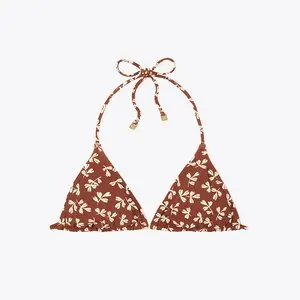 Tory Burch Tory Burch String Bikini Top Rust Little Leaves