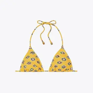 Tory Burch Tory Burch String Bikini Top Yellow Garden Rose