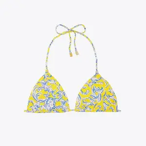 Tory Burch Tory Burch String Bikini Top Yellow Swirl