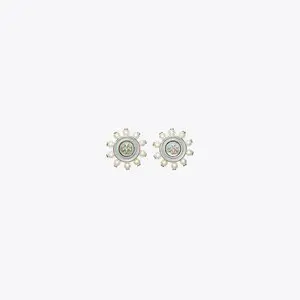Tory Burch Moondance Pearl Stud Earrings Blue/pearl