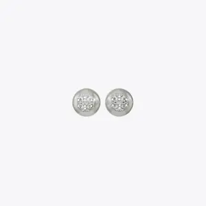 Tory Burch Moondance Pearl Stud Earrings - Gray
