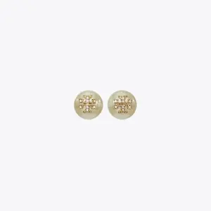 Tory Burch Moondance Pearl Stud Earrings - Ivory