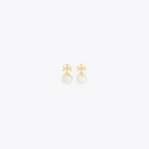Tory Burch Moondance Pearl Stud Earrings Tory Gold/pearl