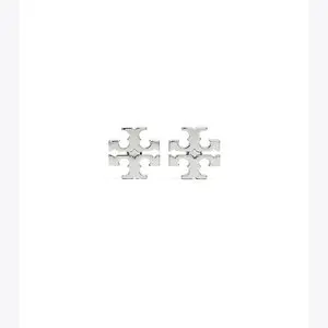 Tory Burch Icon Stud Earrings Silver