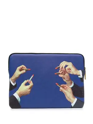 SELETTI Lipstick Print Laptop Case