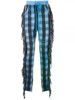 Alchemist Fringe-trim Checked Trousers
