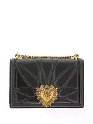 Dolce & Gabbana Large Devotion Quilted Shoulder Bag - Black