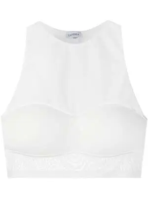 La Perla Sleeveless Crop Top - White
