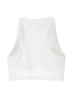 La Perla Sleeveless Crop Top - White