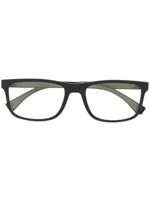Emporio Armani Square Frame Eyeglasses - Black