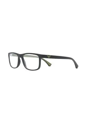 Emporio Armani Square Frame Eyeglasses - Black