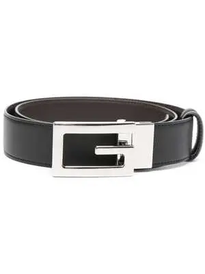 Gucci Logo-buckle Reversible Belt - Black