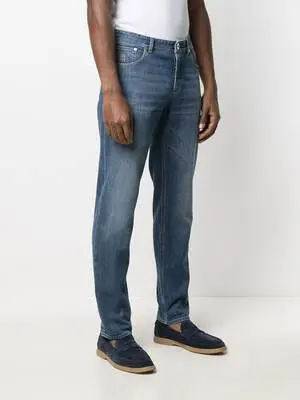 Brunello Cucinelli Mid-rise Straight Leg Jeans - Blue